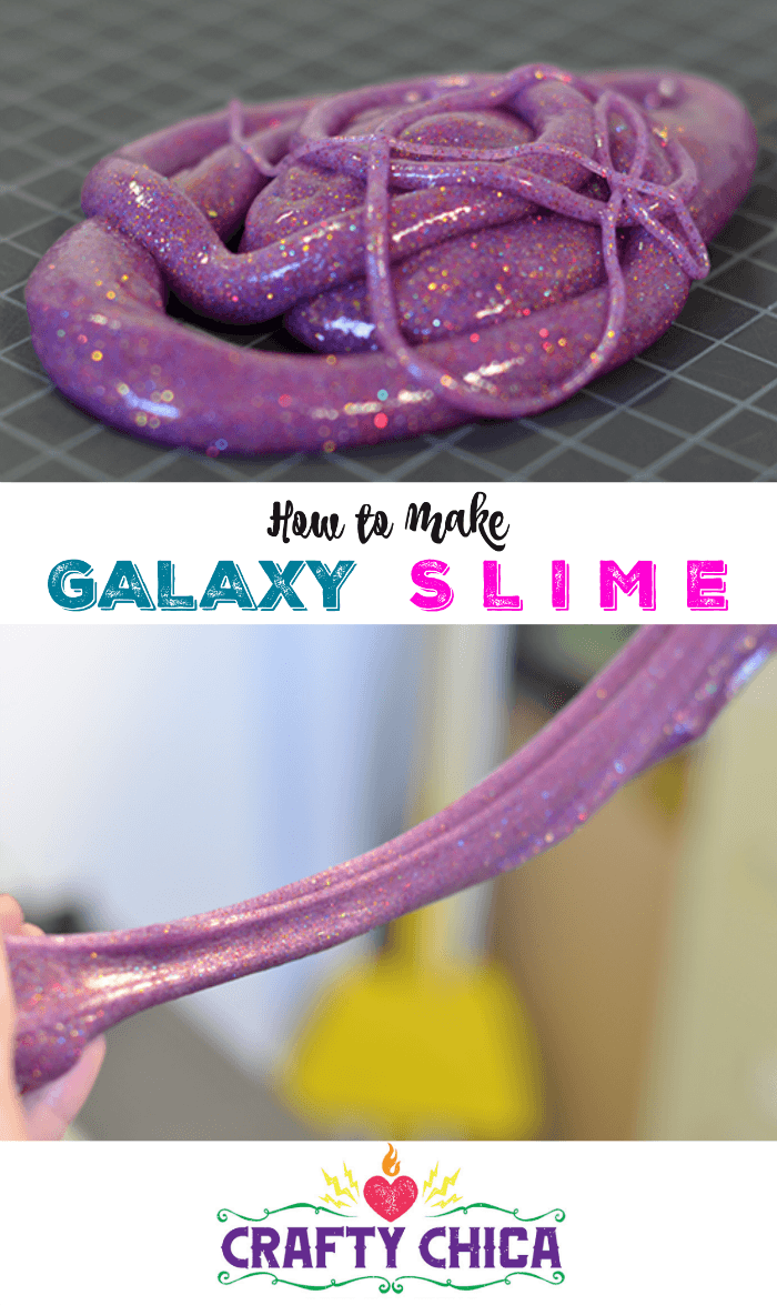 How to Make Slime - GALAXY SLIME DIY! - Crafty Chica